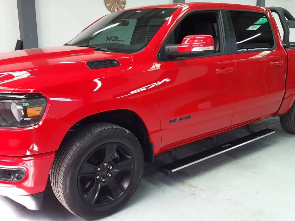 Best Electric Folding Side Steps for RAM 1500 DS - American Car Company