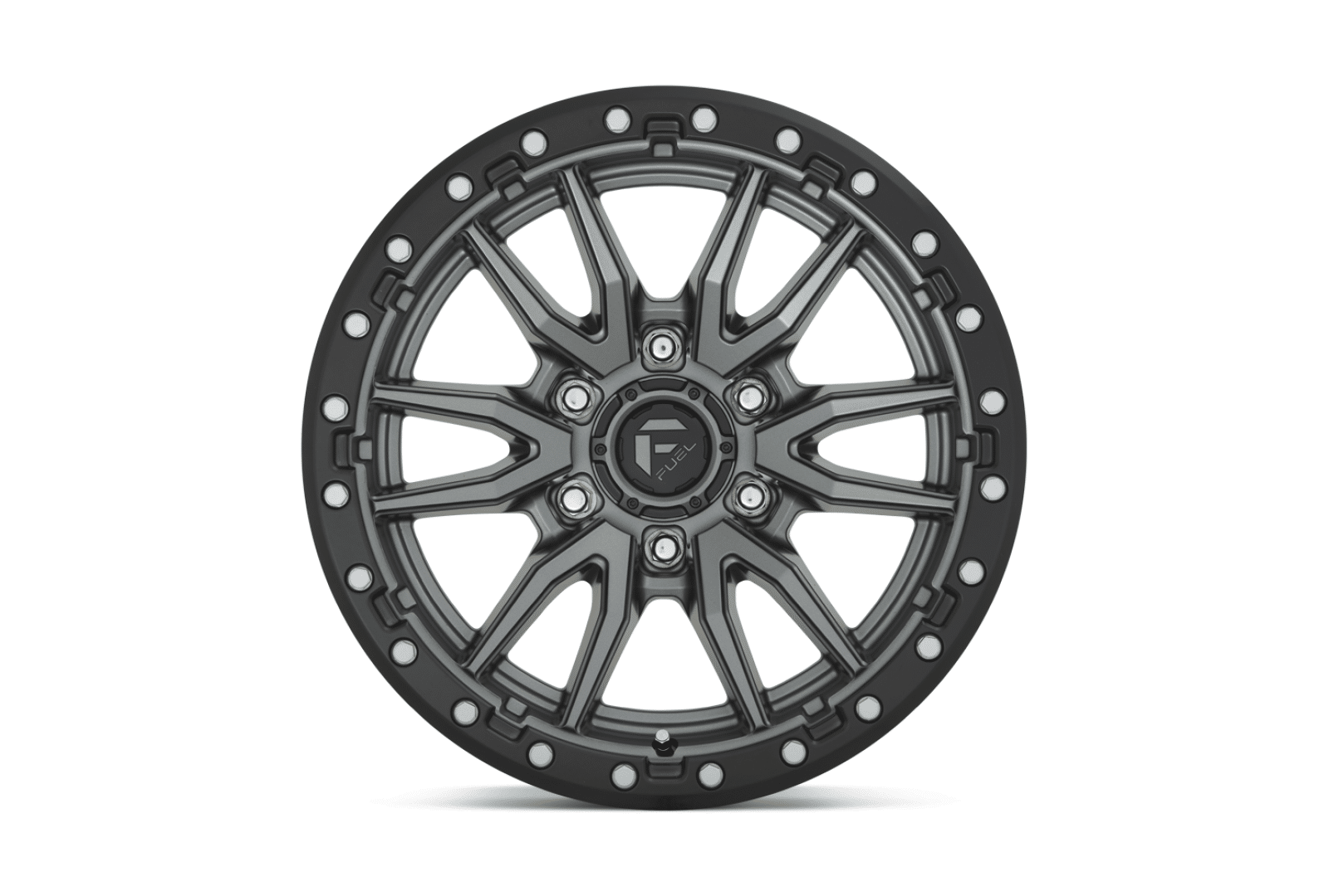 Fuel Rebel 20x9 +20 Offset Wheels (6x139) Matte Grey with Black Bead ...